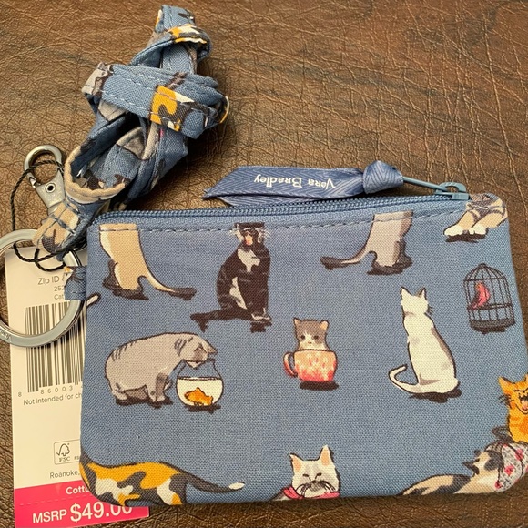 Vera Bradley | Accessories | Vera Bradley Lanyard And Zip Id In Cats ...